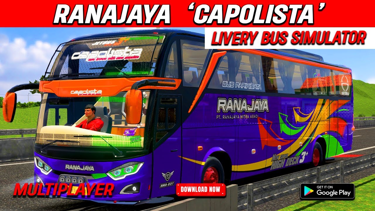 Bus Simulator X Multiplayer | Livery - RANAJAYA 'CAPOLISTA' [JetBus 3 ...