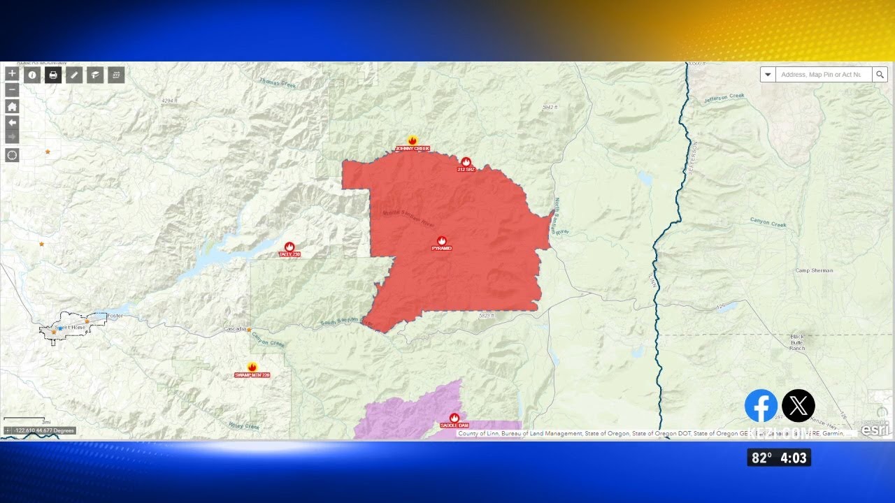 Pyramid Fire burning 535 acres near Sweet Home - YouTube