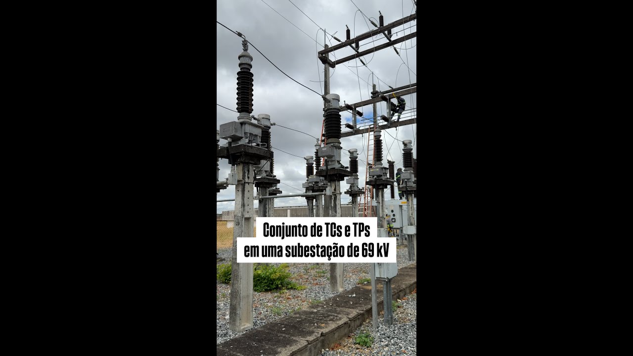 Conjunto de TCs e TPs em uma subestação de 69KV - YouTube