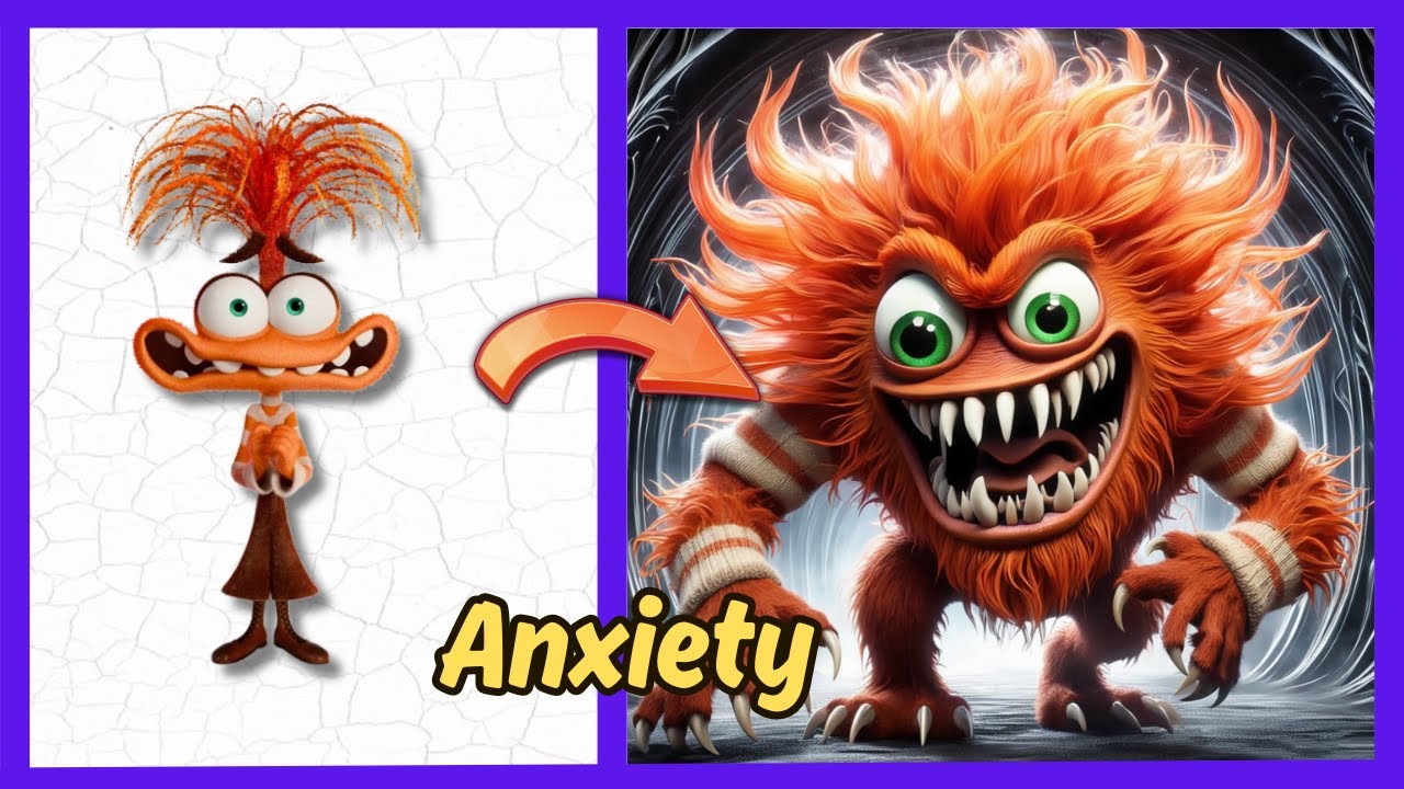 INSIDE OUT 2 as SCARY MONSTER 🎶INSIDE OUT 2nd edition 🥰 Joy💛Anxiety😱 ...