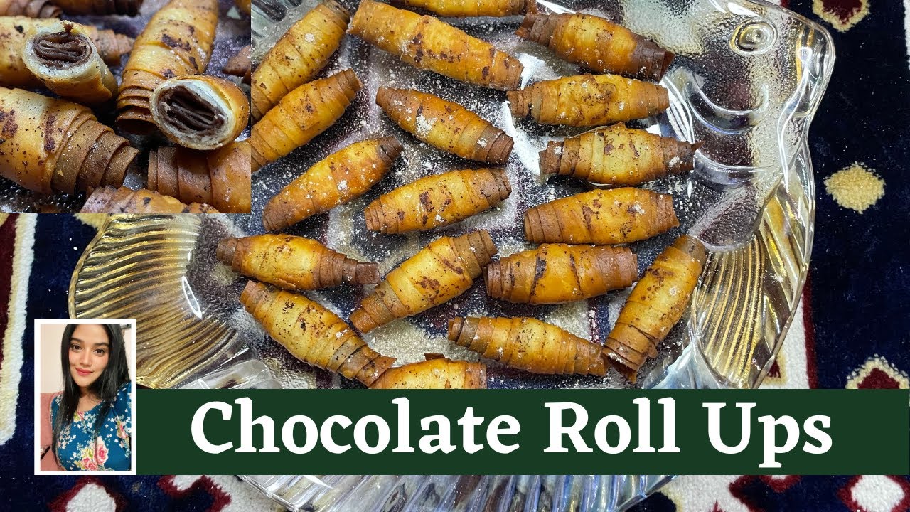 Quick Chocolate Roll Up Recipe | Nutella Chocolate Roll Ups | Dessert ...