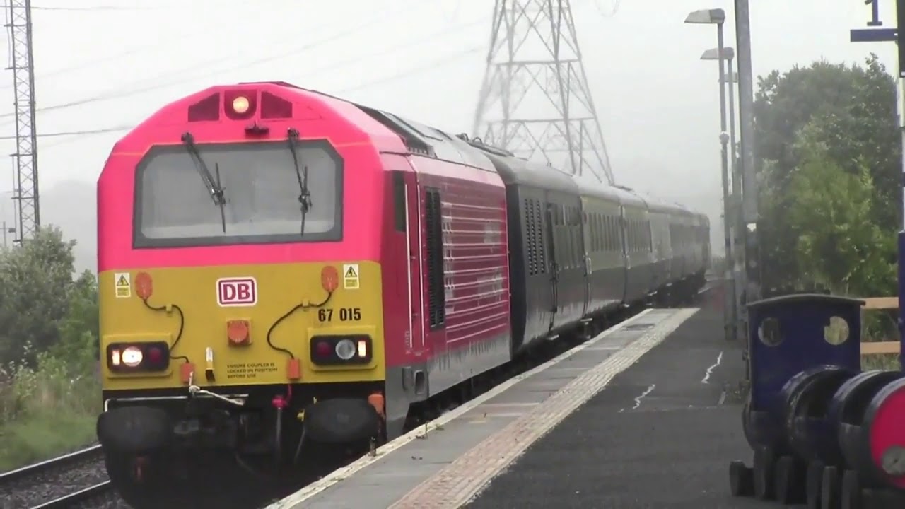 Class 67 with special charter railtour passing by Lochgelly 18/8/18 ...