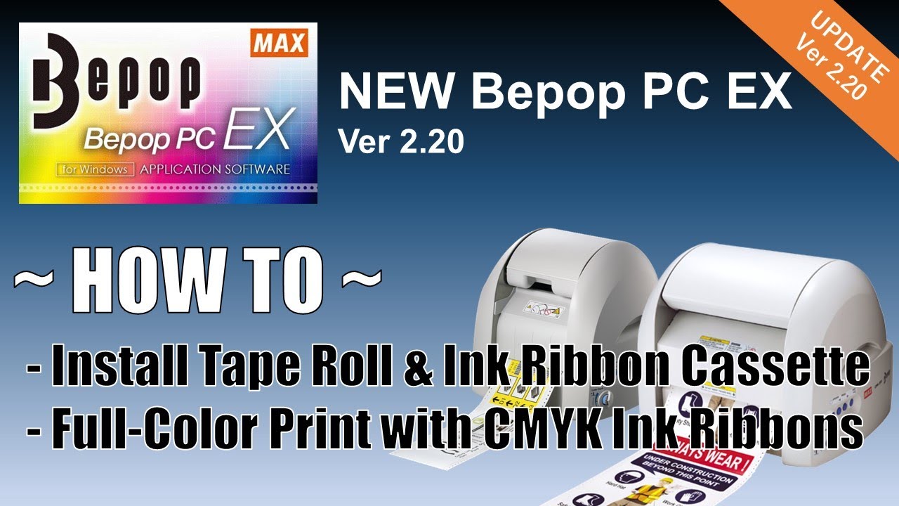 Install tape roll and ink ribbon cassette & CMYK printing【MAX Bepop PC ...