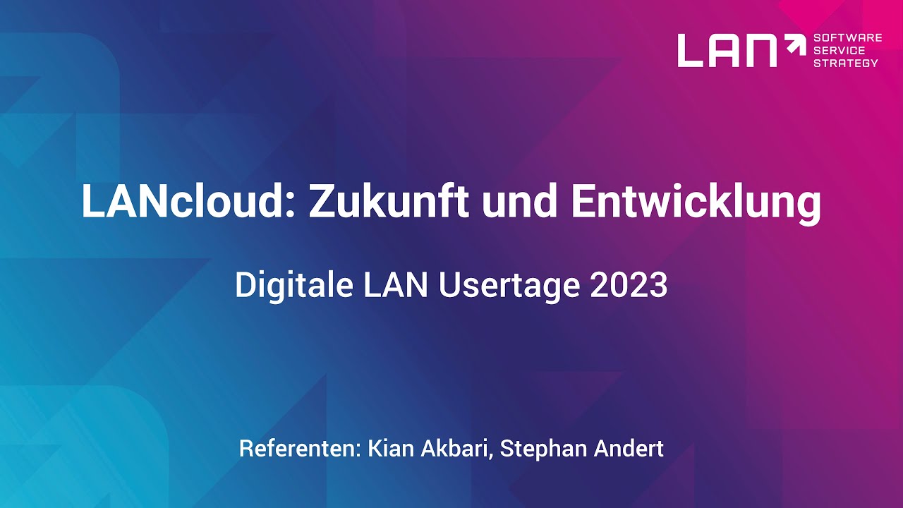 Teil 3: LANcloud: Zukunft und Entwicklung - Digitale Usertage 2023 - YouTube