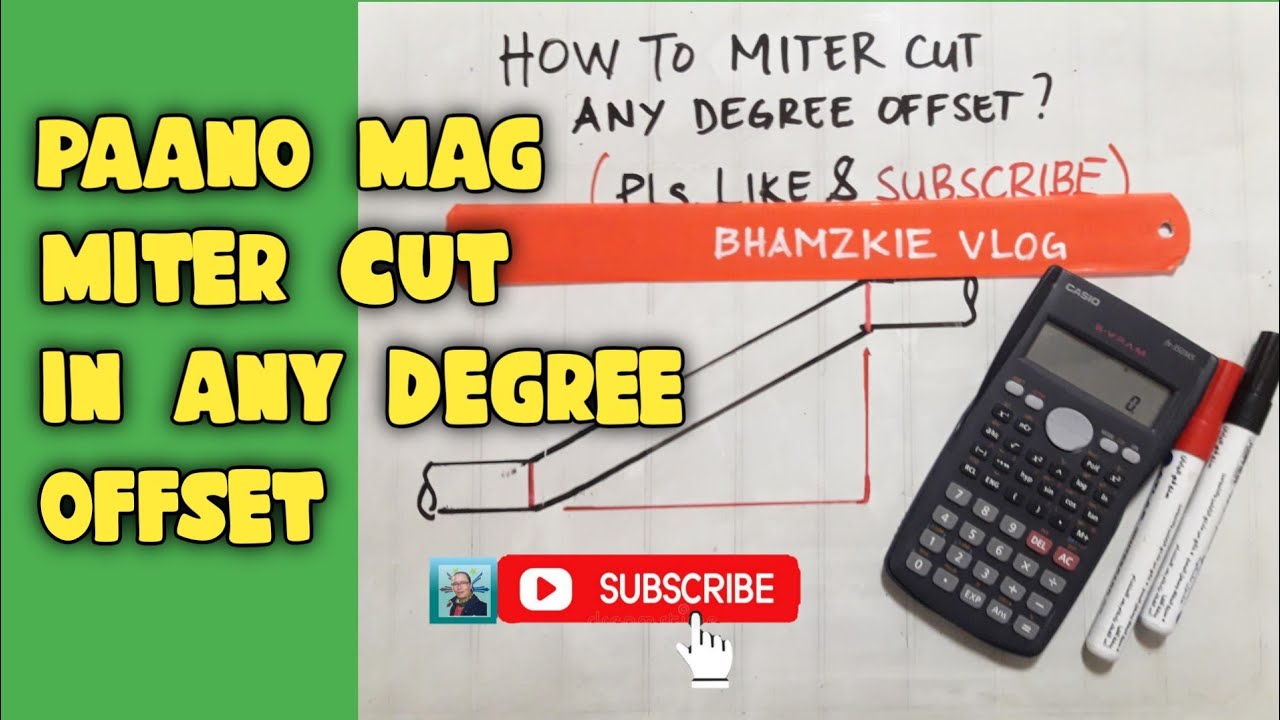 HOW TO MITER CUT ANY DEGREE OFFSET(Part 1) - YouTube