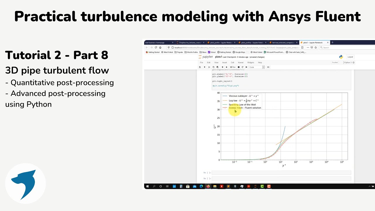 Turbulence Modeling With Ansys Fluent 3d Pipe Part 8 Youtube