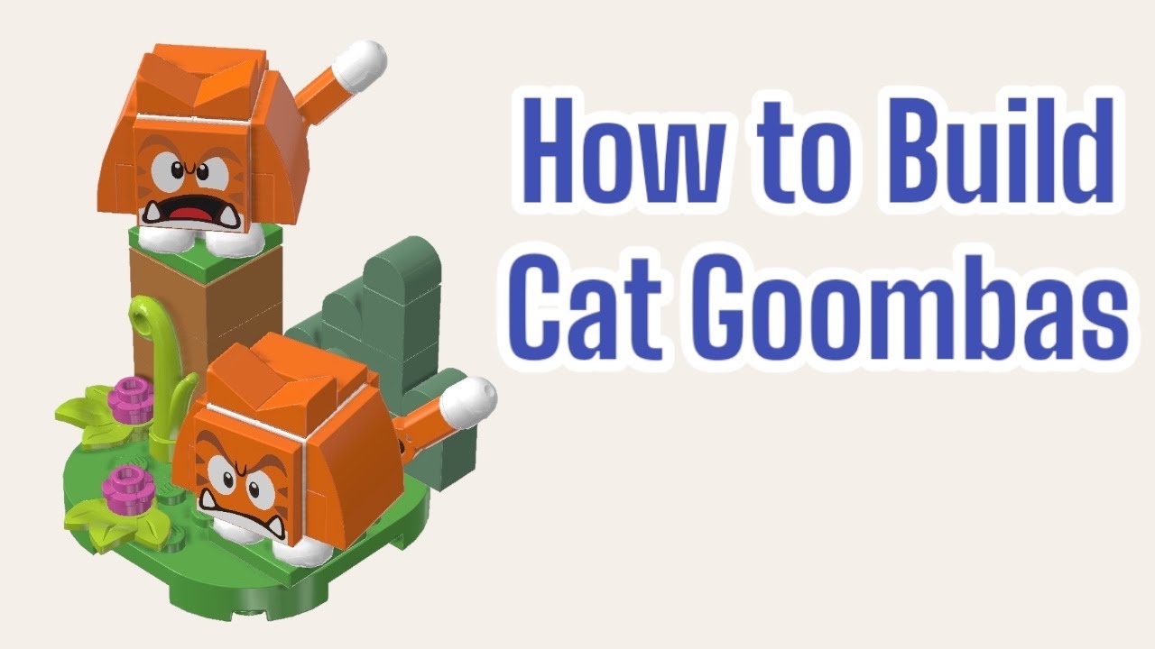 How to build Lego Super Mario Cat Goombas 😻 #supermario - YouTube