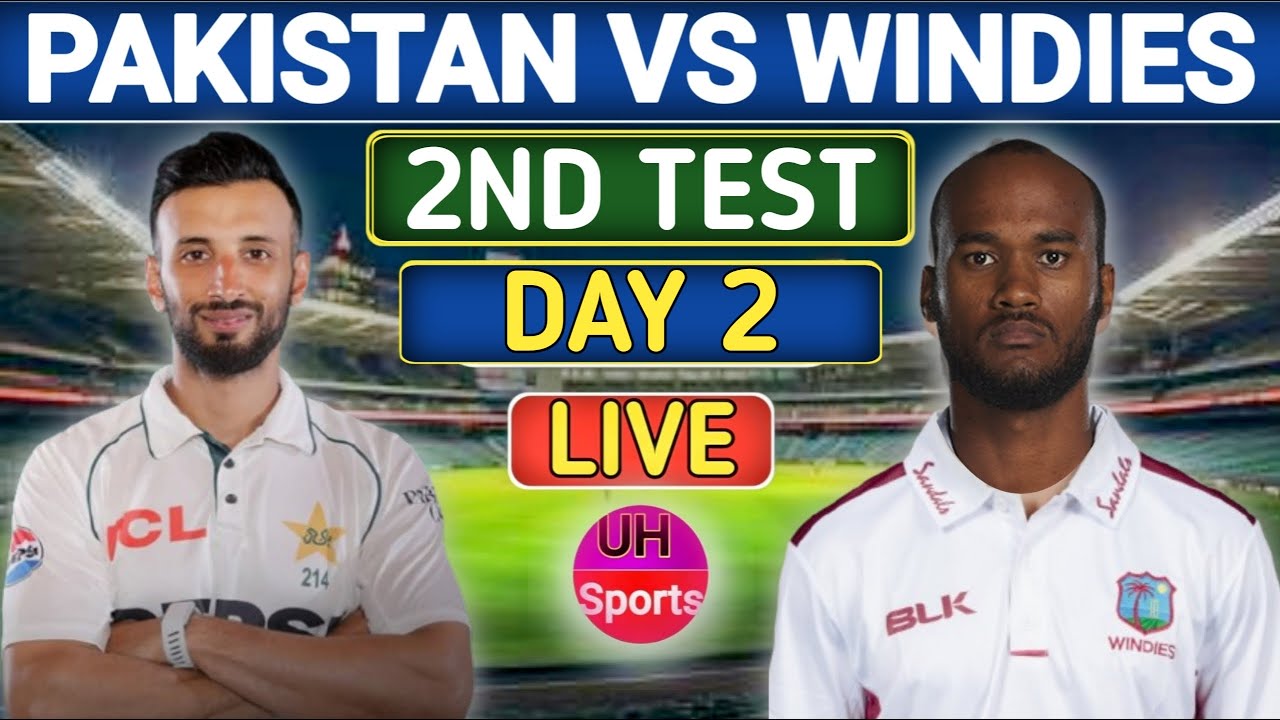 PAKISTAN vs WEST INDIES 2nd TEST Match LIVE | PAK vs WI TEST MATCH LIVE ...