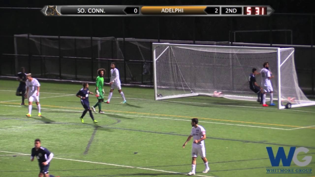Adelphi University Men's Soccer vs. Southern Connecticut 10-19-16 - YouTube