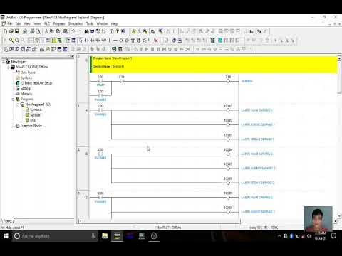 Ladder Diagram & HMI PLC Omron Lampu Lalu Lintas Simpang 4 - YouTube