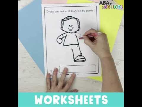 Receptive Identification BODY PARTS Vocabulary PREVIEW # ...