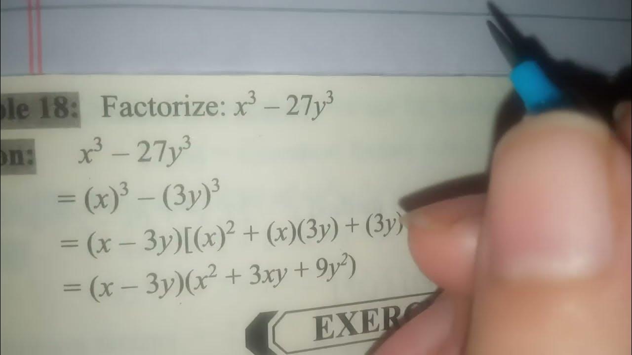 Factorize x3-27y3, Factorize x^3-27y^3 - YouTube