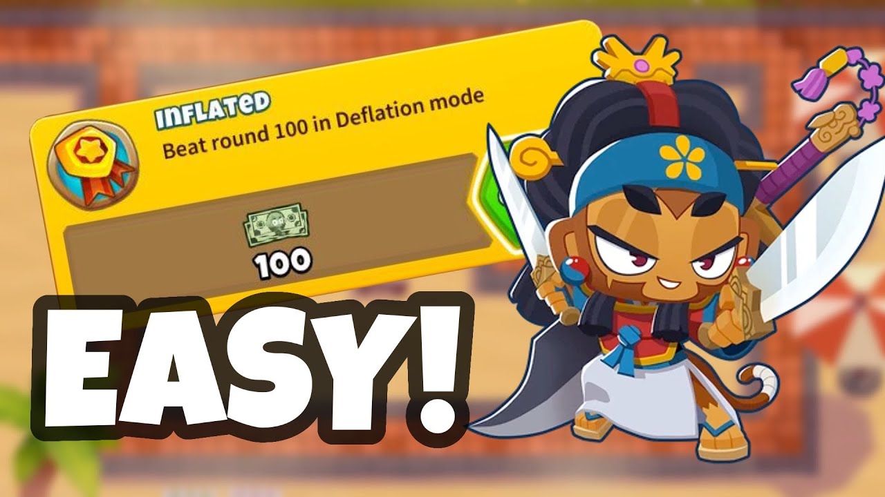 EASY ROUND 100 DEFLATION GUIDE (NO ABILITIES, NO MICRO) | BTD6 - YouTube