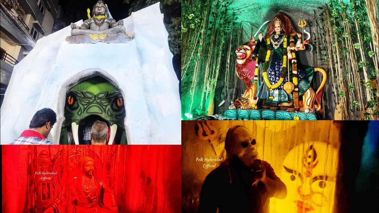 Hyderabad’s Unique Durga Mata Pandal || Ghost Scary Setup || Vittalwadi ...