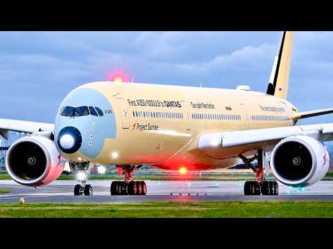 ✈️ WORLD RECORD Qantas A350-1000ULR TAKE OFF | Melbourne to Toulouse | 24 HOURS + Flight time