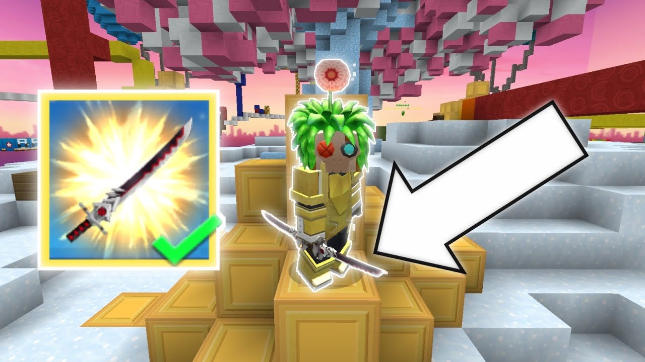 New Katana Iron Sword *Red Ogre* In Bed Wars || Blockman Go || - YouTube