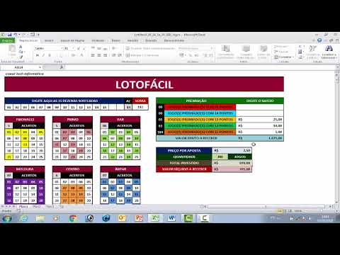 Planilha Lotofácil 18 Dezenas Fechando 14 Pontos Se Acertar 14 Das 18 Dezenas Escolhidas