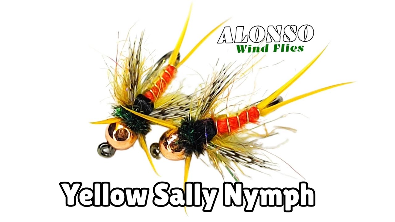 Yellow Sally Nymph fly tying. - YouTube