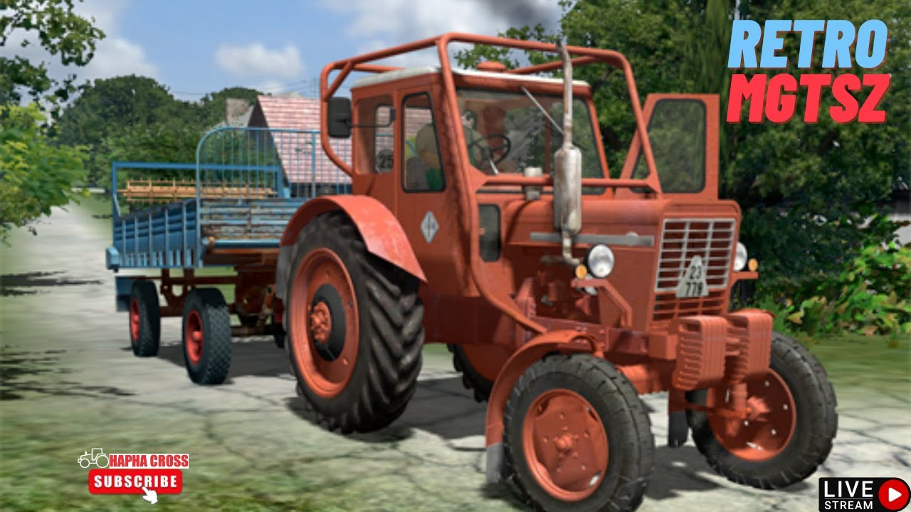FS22 LIVE 🚜 KÖZÖS RETRO MGTSZ | Logitech G923 + Control panel | TSZ MAP ...