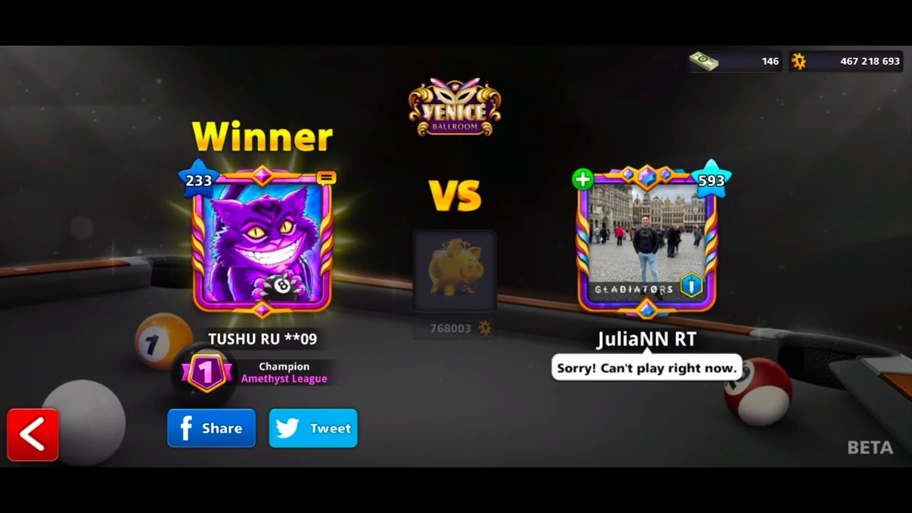 venice ballroom 8 ball pool | 8 ball pool venice table | osm game play ...