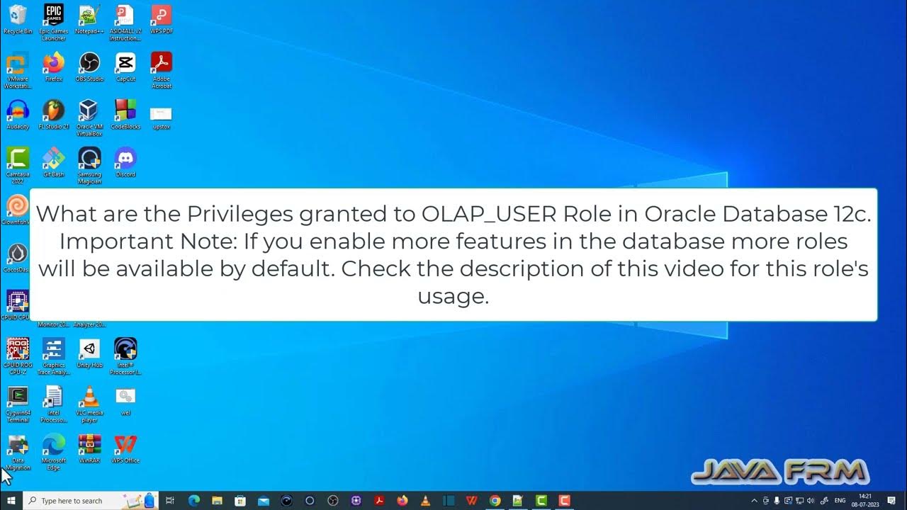 What are the Privileges granted to OLAP_USER Role in Oracle Database ...