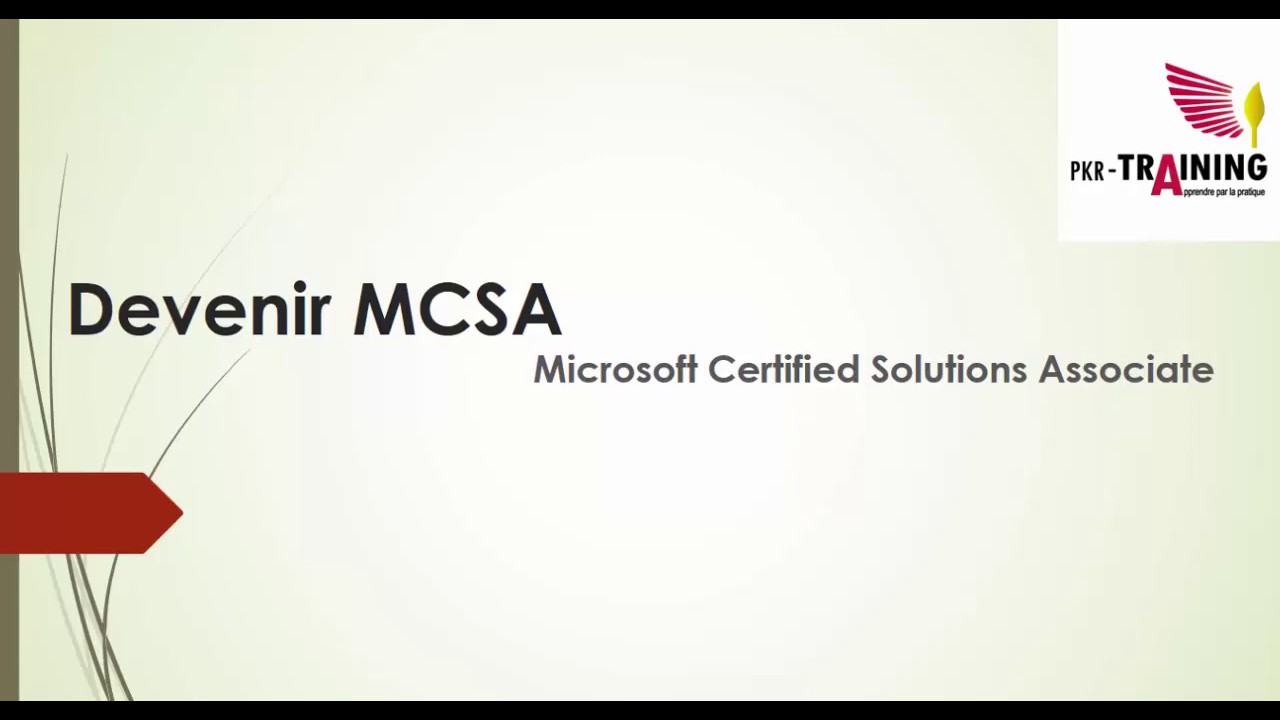 comment devenir MCSA Windows server 2016, introduction générale - YouTube