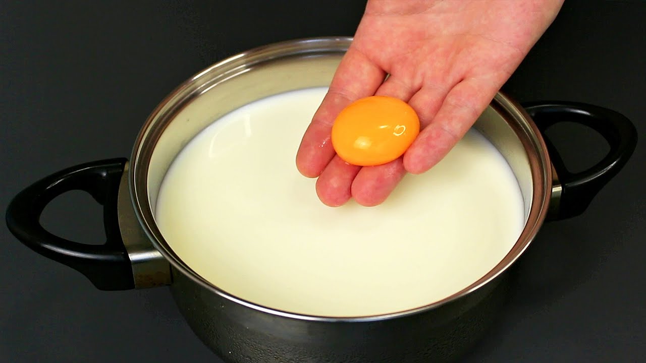 Geben Sie einfach ein Eigelb in kochende Milch! Sie werden staunen! 5 ...