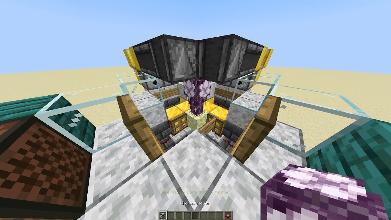 Minecraft Auto Harvest Chorus Flower Farm - YouTube