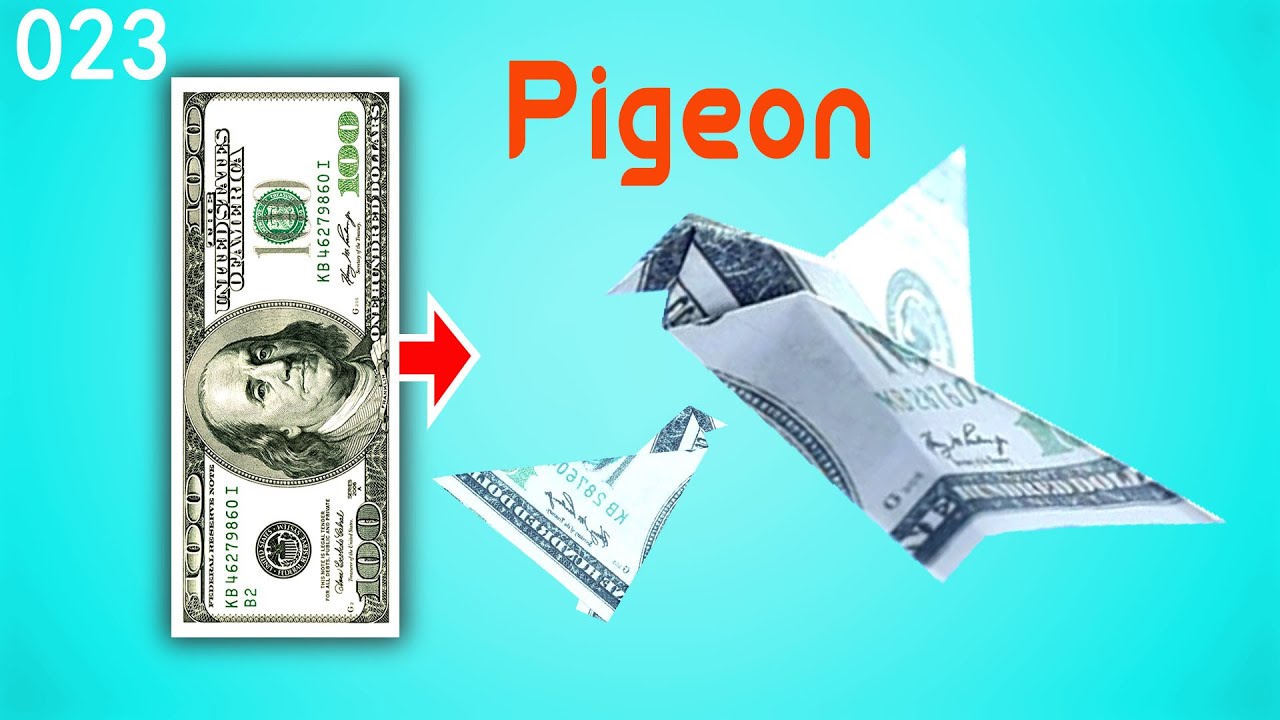 Origami Money Pigeon | Origami Dollar Pigeon | Origami Money Bird - YouTube