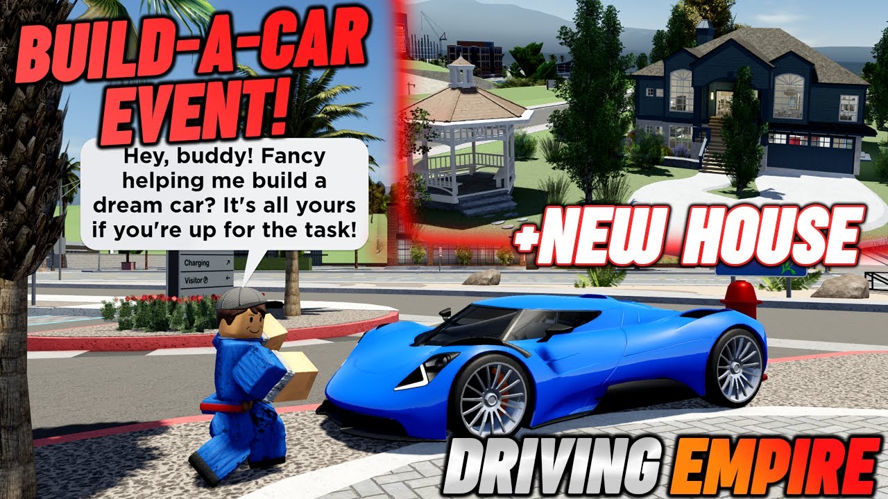 NEW BUILD A CAR UPDATE!! + NEW HOUSE || ROBLOX - Driving Empire - YouTube