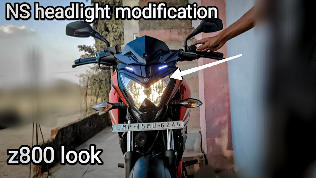 Z800 Look On NS || Headlight Sticker Modification #youtube - YouTube