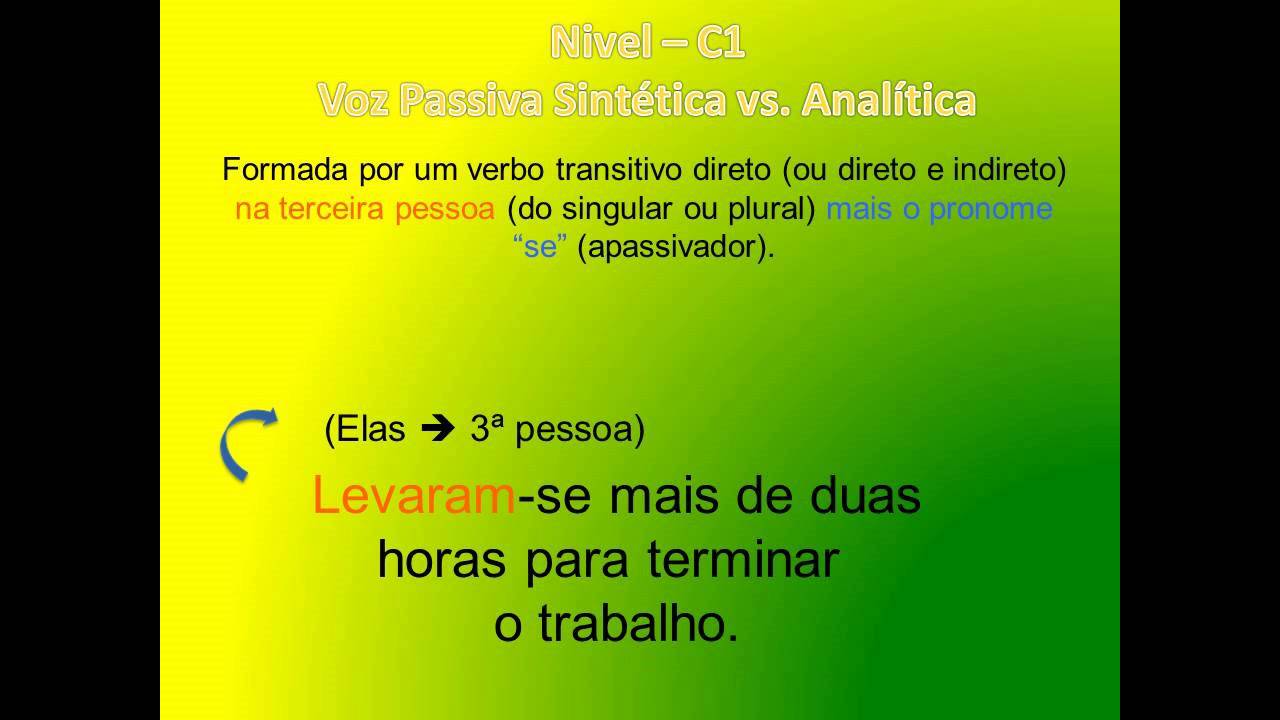 Portugués- Nivel C1- 21- Voz pasiva sintética vs analítica - YouTube