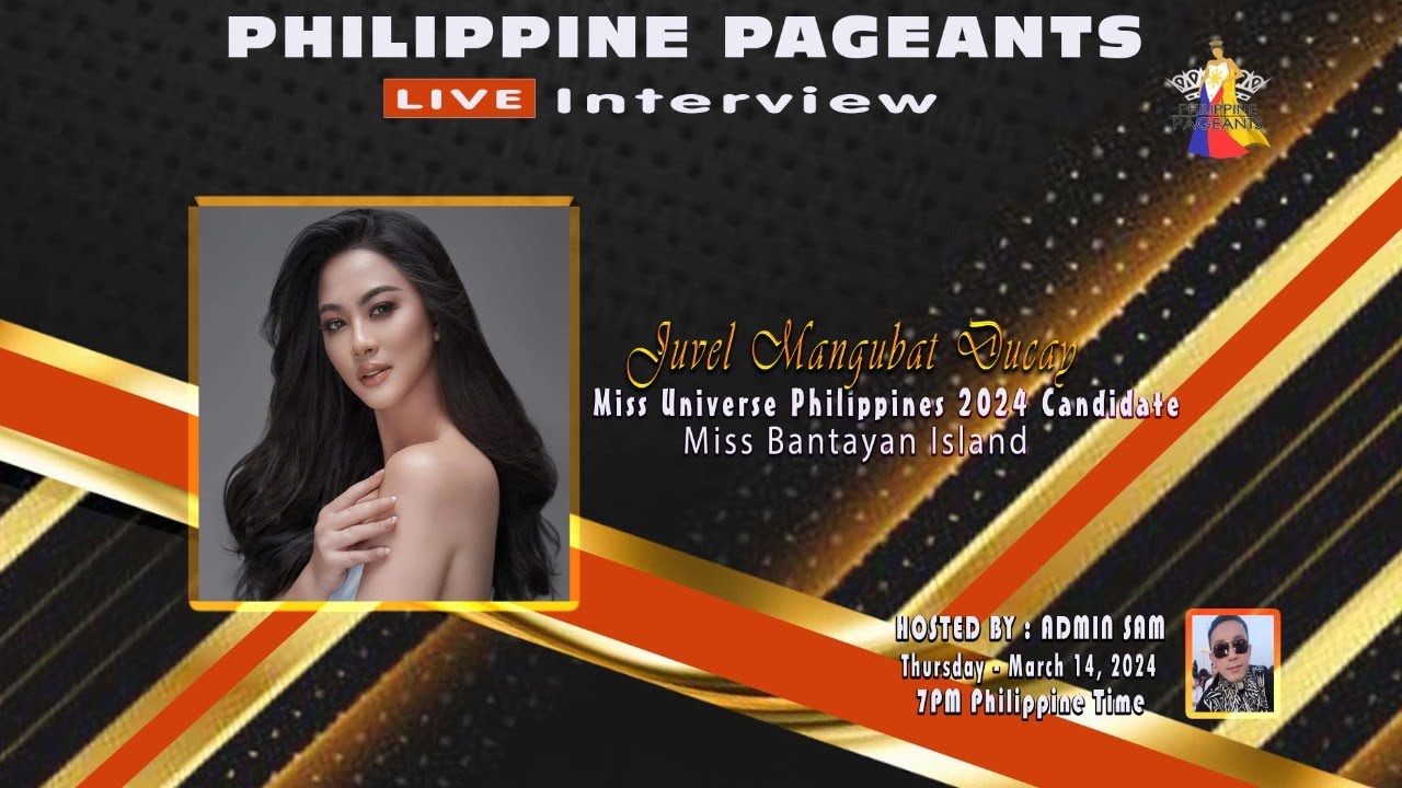 LIVE INTERVIEW - Miss Universe Philippines - Bantayan Island 2024 Juvel Mangubat Ducay - YouTube