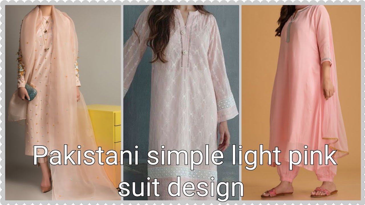 Latest Pakistani simple pink suit design ideas||suit design 2022|| How ...