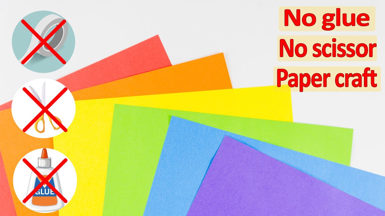 2 Easy No Glue No Scissor Paper Craft Beautiful Craft Ideas With 2-easy-no-glue-no-scissor-paper-craft-beautiful-craft-ideas-with