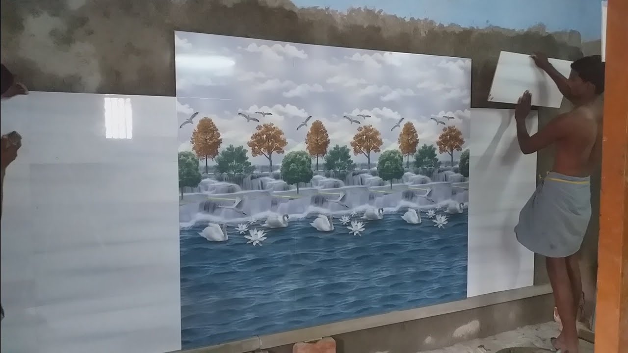 Fantastic New design tiles installation-how to install wall tiles part ...