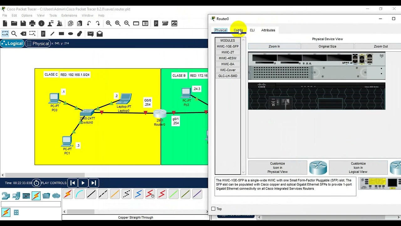 Router entre dos redes - YouTube