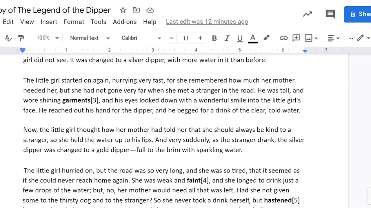 Copy of The Legend of the Dipper - Google Docs - YouTube