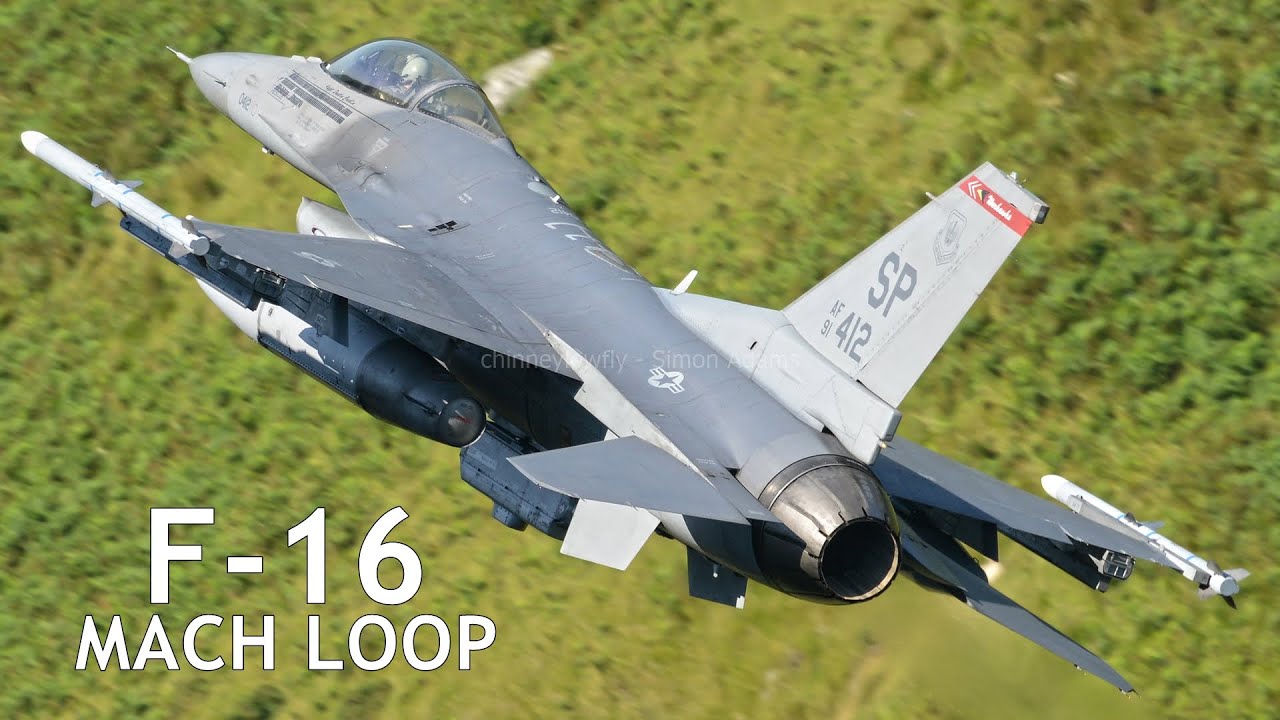 Mach Loop - USAF F-16 Fighting Falcons low flying in Wales - YouTube