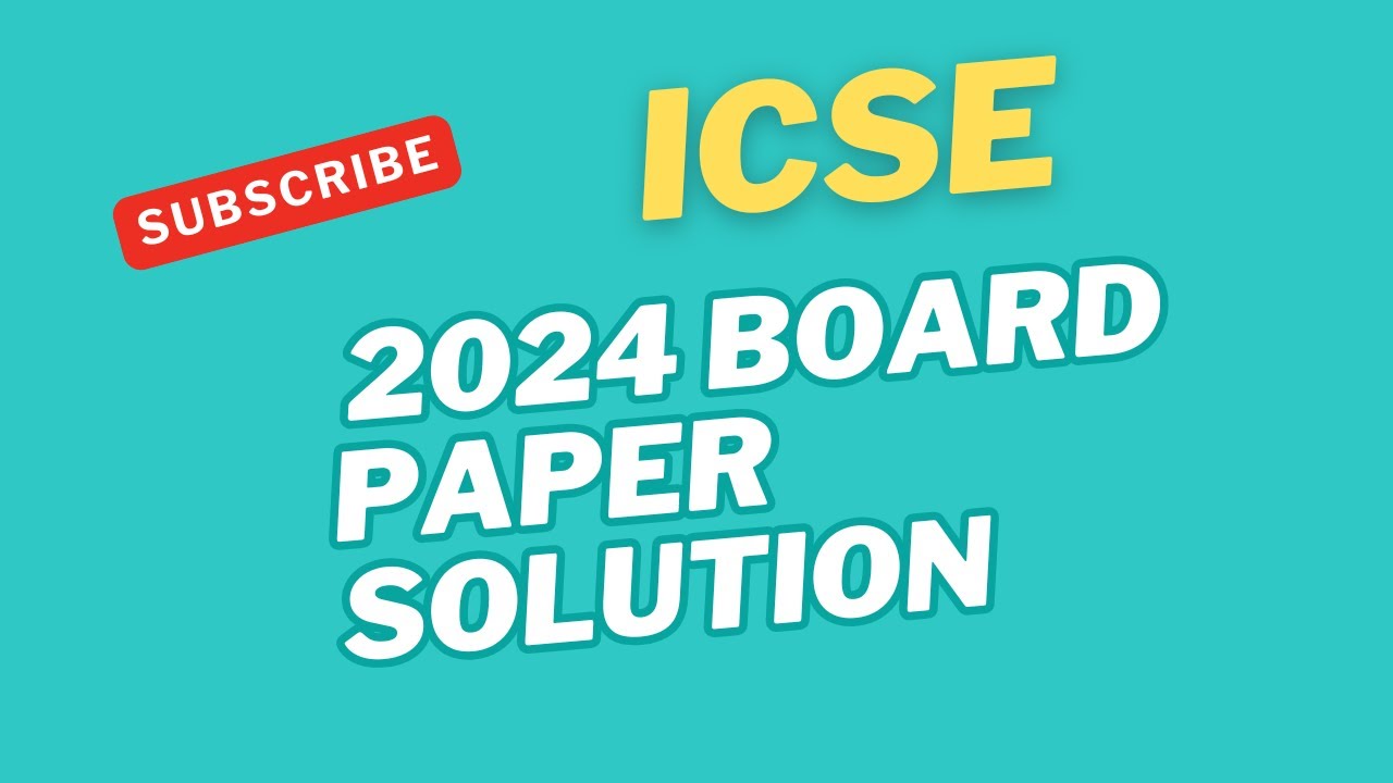 ICSE 2024 Computer Applications Board Paper Solved! - YouTube