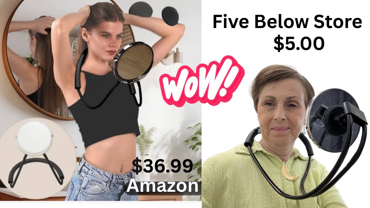 Make Your Own DIY "Hands Free/Round the Neck" Mirror #fivebelow - YouTube
