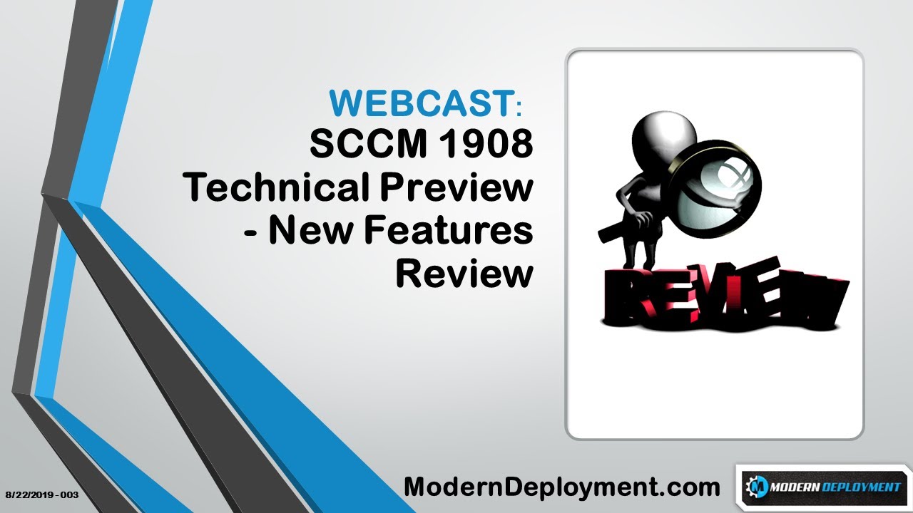 SCCM 1908 Technical Preview - New Features Review and Demo - YouTube