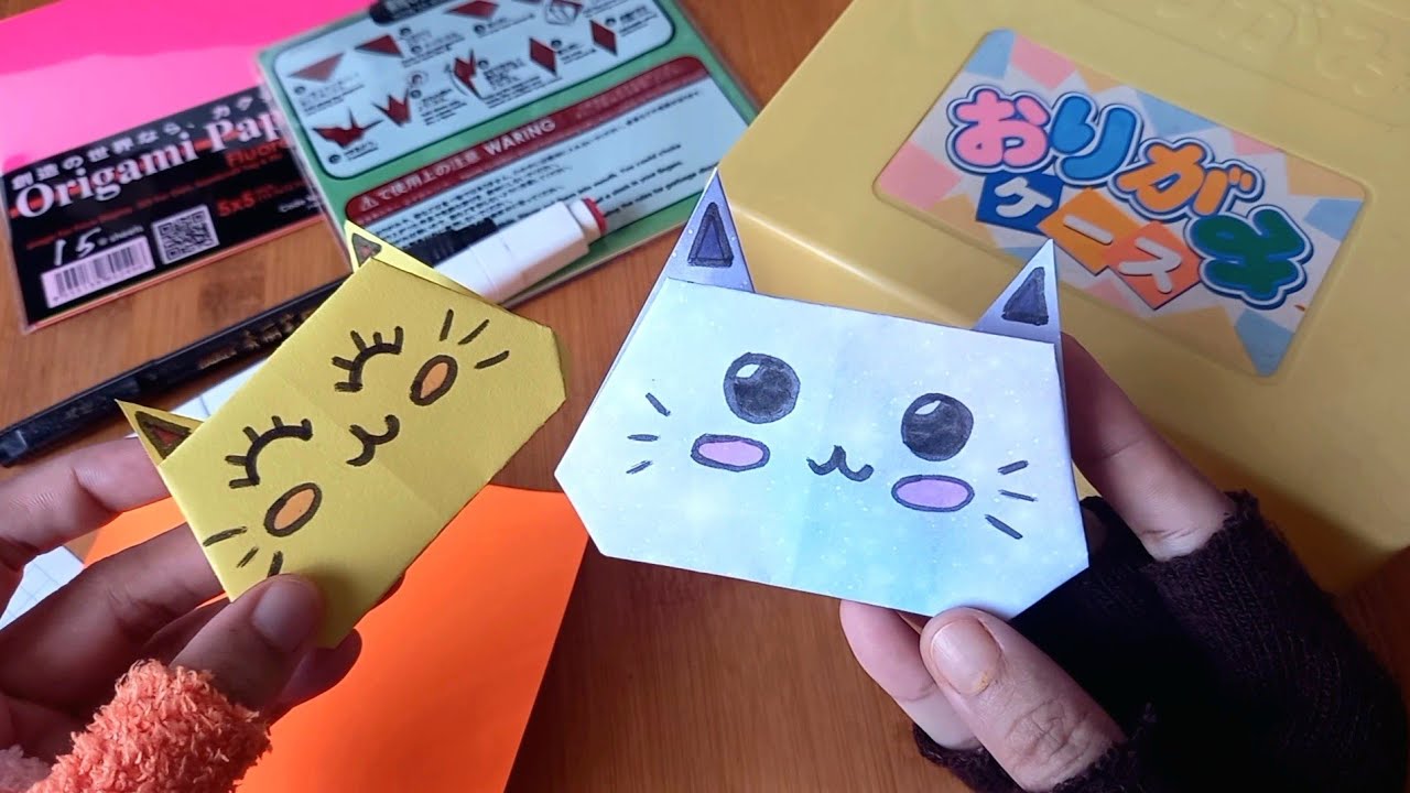 ORIGAMI KUCING Comel | tak sampai 5 minit, siap! - YouTube