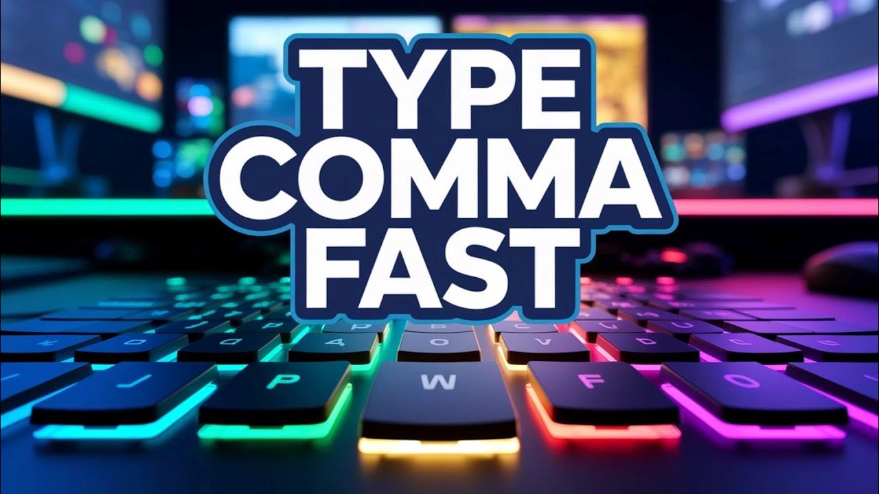 How To Type Comma in Keyboard - YouTube