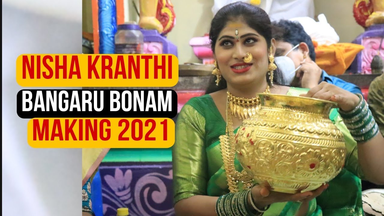 jogini Nisha Kranthi Bangaru bonam making |Bonam making 2021 | Lal darwaza |Nisha Kranthi bonam ...
