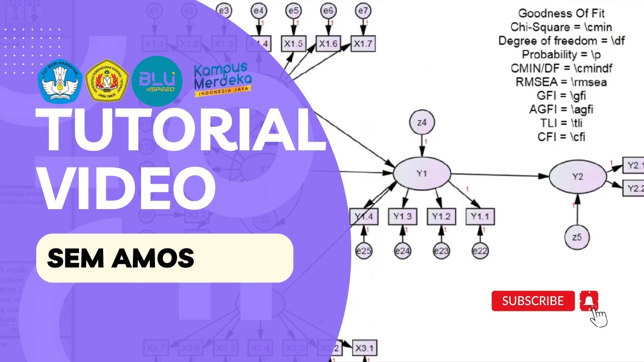 Tutorial SEM Menggunakan SEM AMOS - YouTube