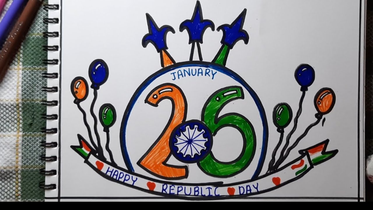 🇮🇳 26 January special drawing, poster drawing of republic day, Happy ...