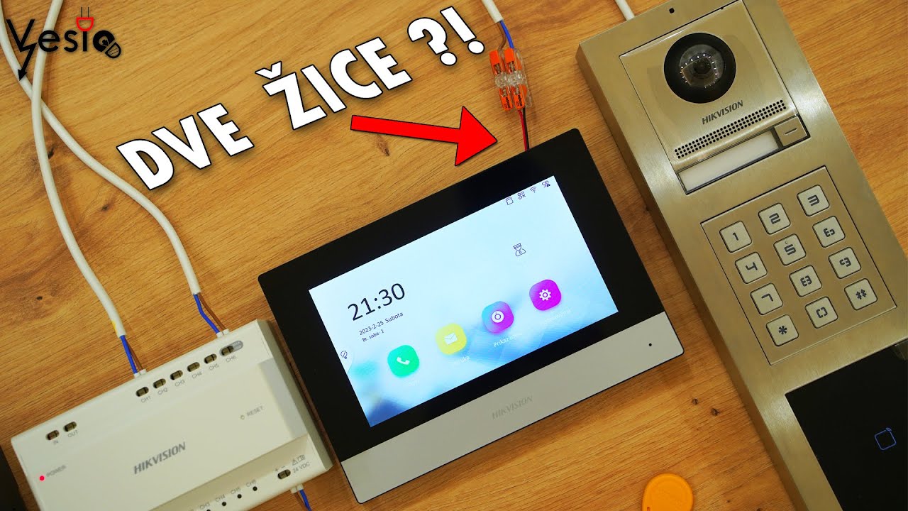Hikvision interfon preko dva provodnika? - YouTube