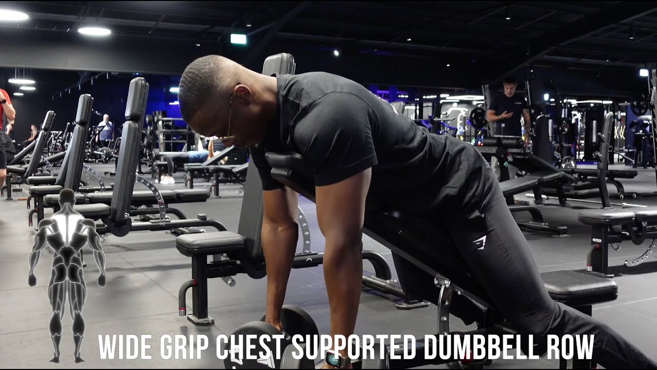How to Do a Wide Grip Chest Supported Dumbbell Row | Exercise Tutorial ...