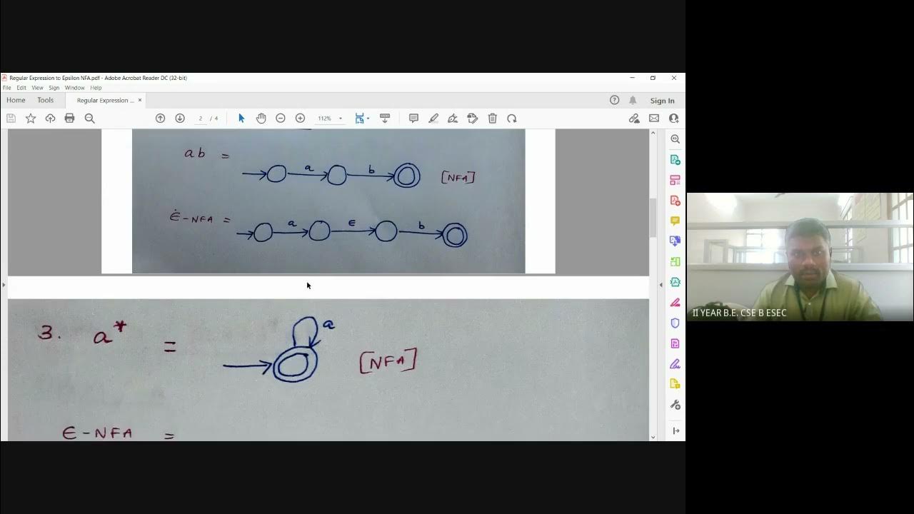 Regular Expression to Epsilon NFA by M Sivakumar - YouTube